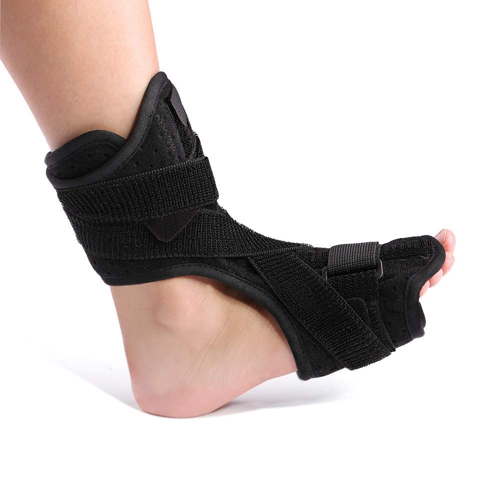 AYNEFY Wrap Ankle Joint Support, Night Splint Foot Drop Orthotic Brace Support Ankle Splint Support Fracture Sprain Injury Support with Massage Ball for Treating Foot Drop
