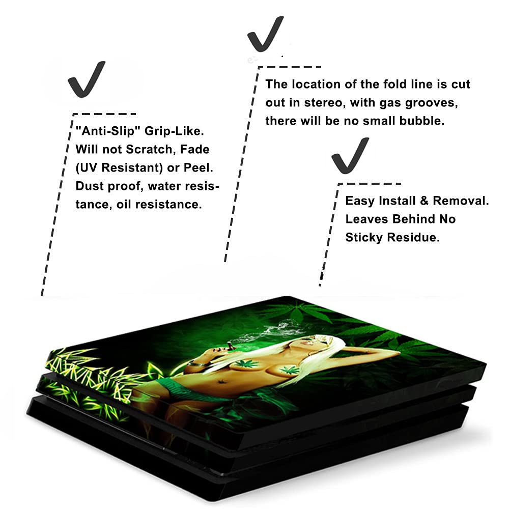 Fyonex for Sony PS4 Pro Console Controller Skin Decals Stickers PS4 Pro Skin Sticker Protective Cover
