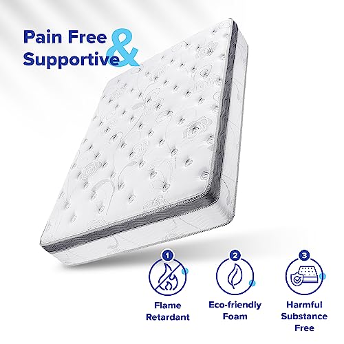 Olee Sleep 13 inch Galaxy Hybrid Gel Infused Memory Foam and Pocket Spring Mattress (Full), White