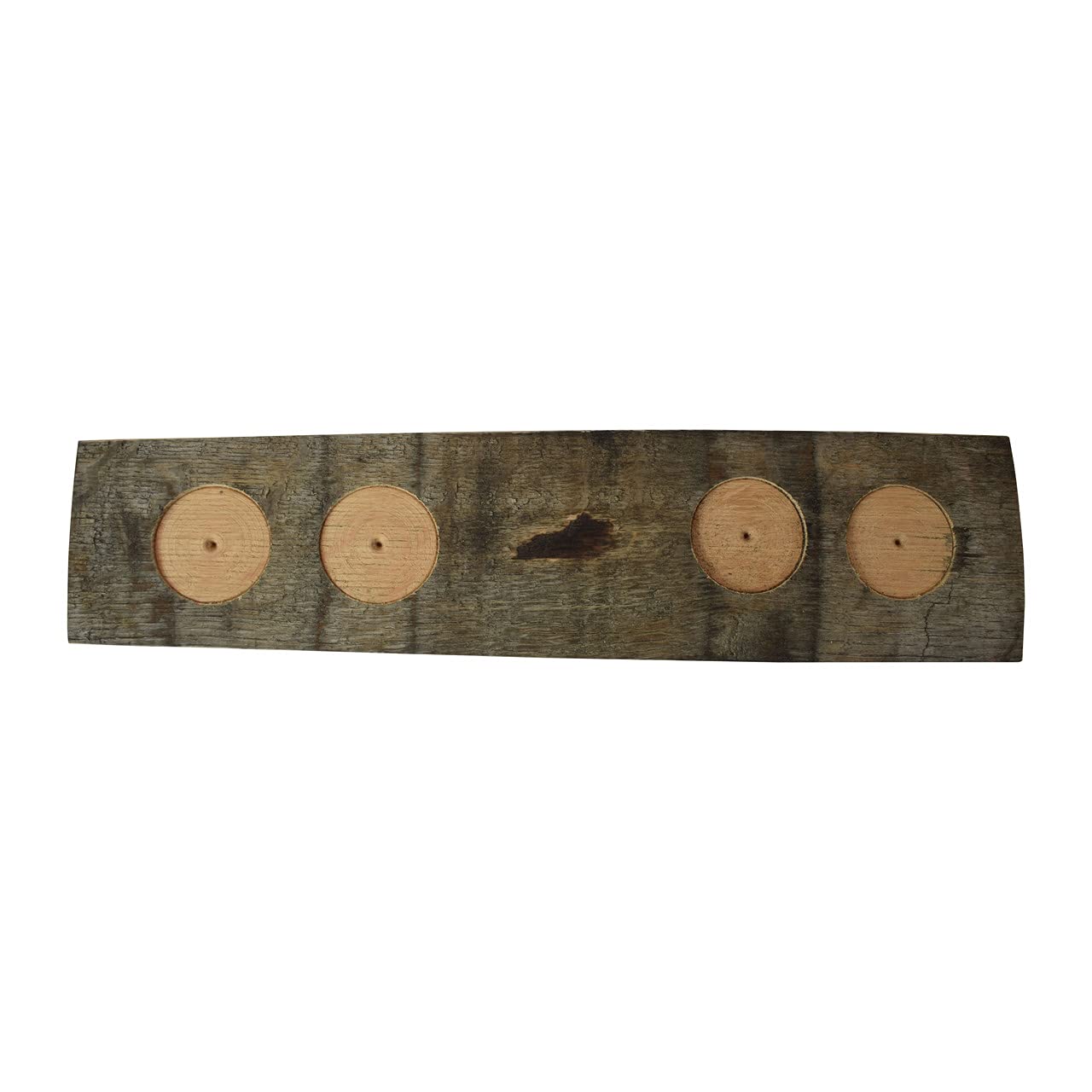 Bourbon Barrel Stave Flight Board with Four Glencairn Glasses