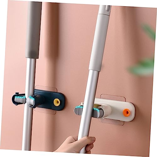 CRILSTYLEO 4pcs Mop Broom Holder Broom Wall Mount Wall Mounted Clothes Hanger Punch Garage Broom Holder Wall Mounted Shelves for Wall Mount Clothes Mounted Mop Holder Cleaning Tools