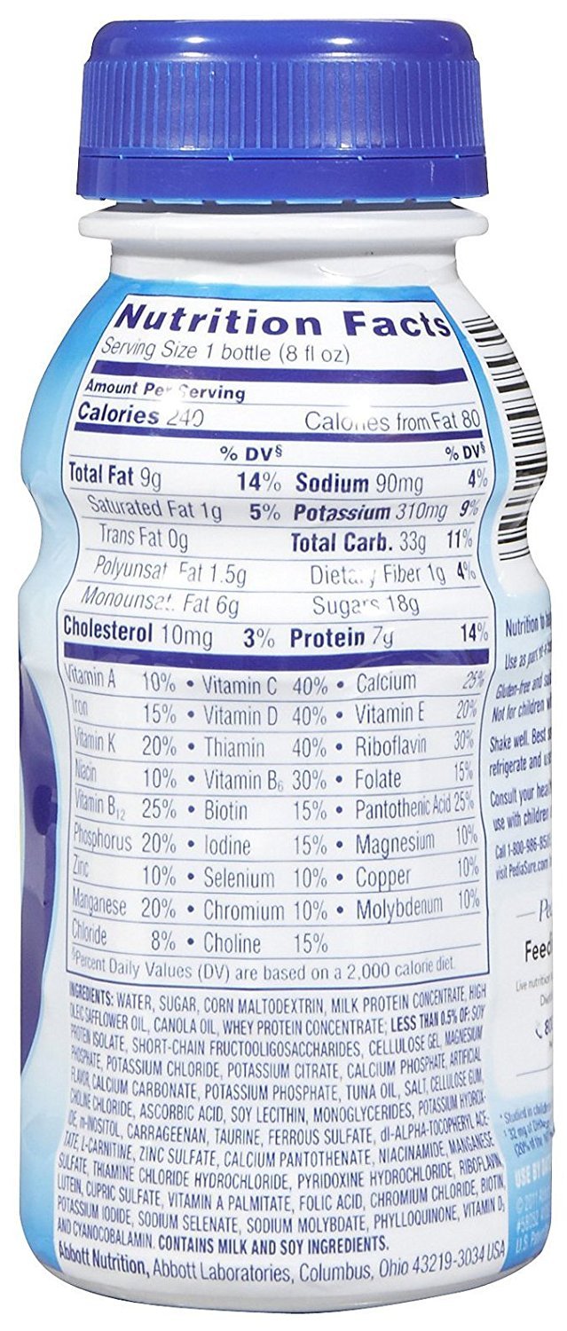 PediaSure Grow & Gain Nutrition Shake For Kids, Banana, 8 fl oz (Pack of 24)