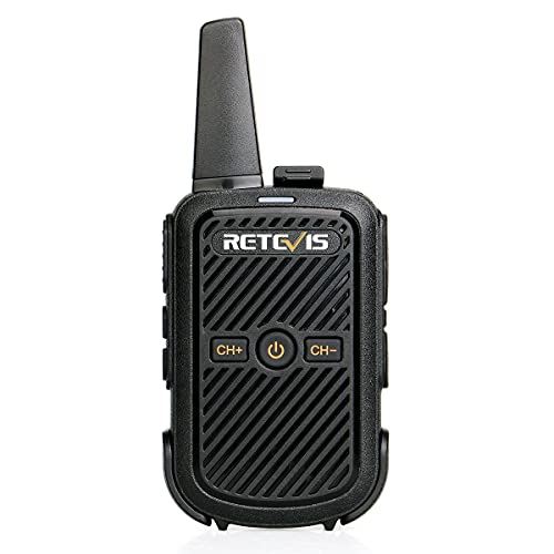 Retevis RT15 Rechargeable Walkie Talkies for Adults,Portable FRS Two-Way Radios Mini,VOX Lock USB Charging,for Outdoor Camping,Family Travel(1 Pack)