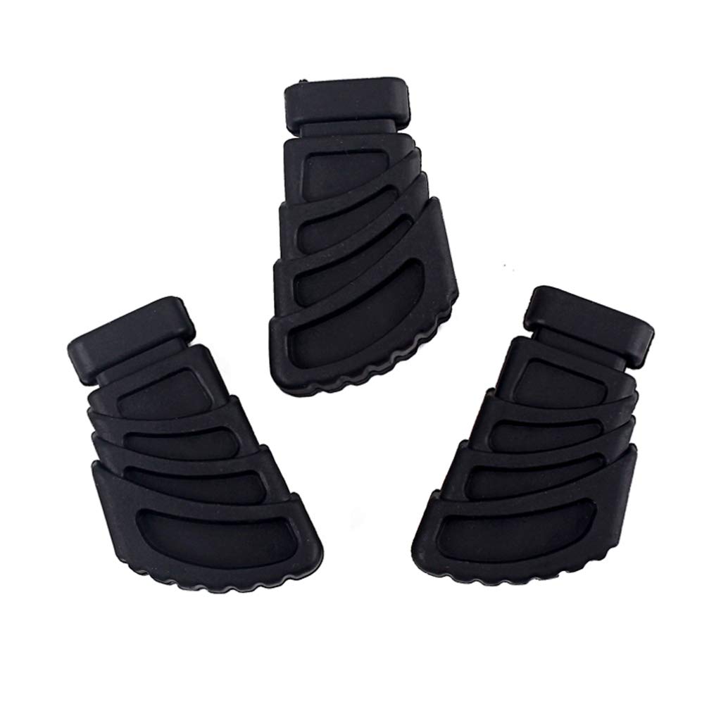 HEALLILY Drum Rubber Feet for Drum Hardware Cymbal Stand Rack Bracket Percussion Parts Size L 3pcs (Black)