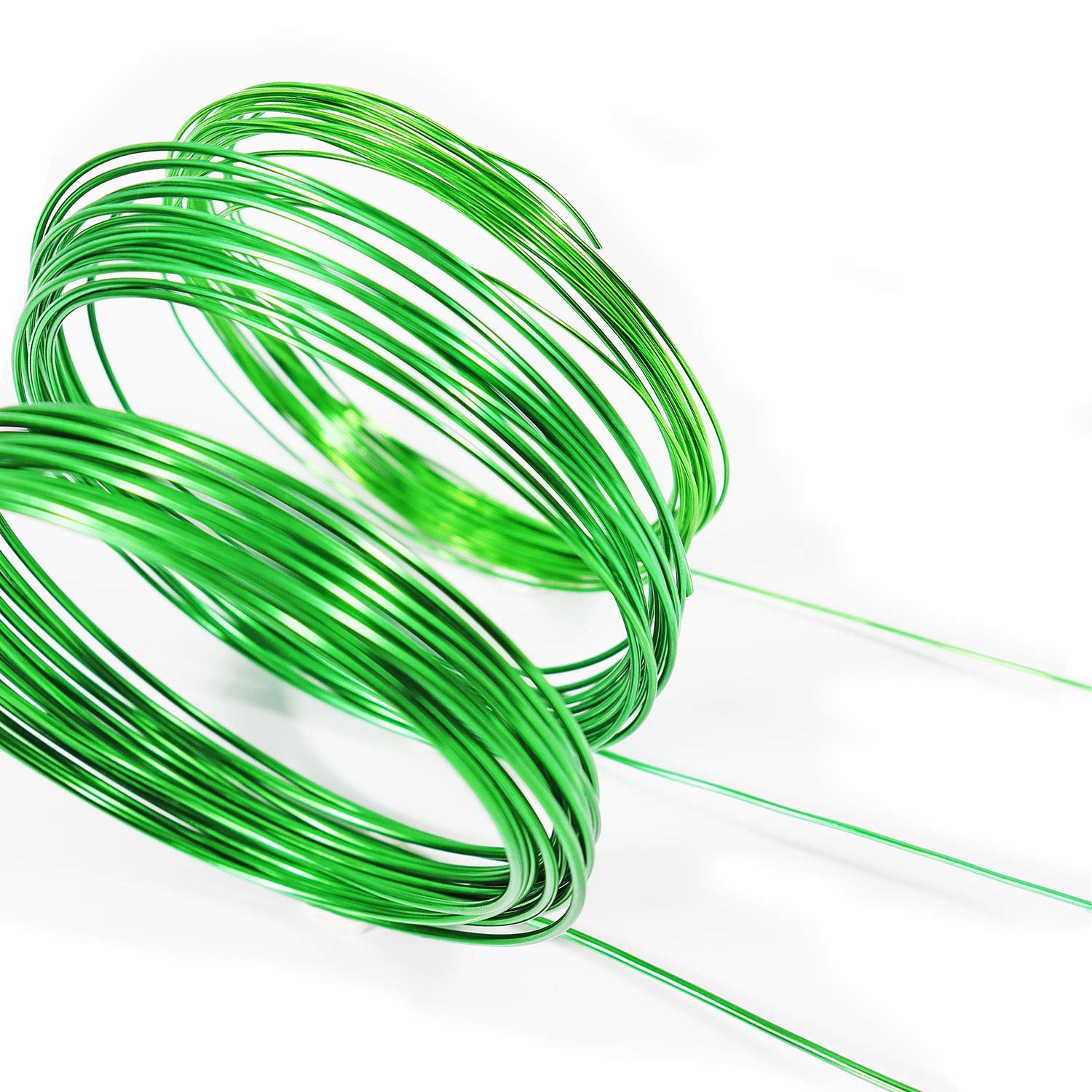 Bonsai Wire with Cutter Kit - 9 Roll Tree Training Wires 149.6 Feet Total .Anodized Aluminum Wire 1mm/1.5mm/2.0 mm Training Wire,for Bonzai Trees Indoor (149.6 Feet, Green, 9)