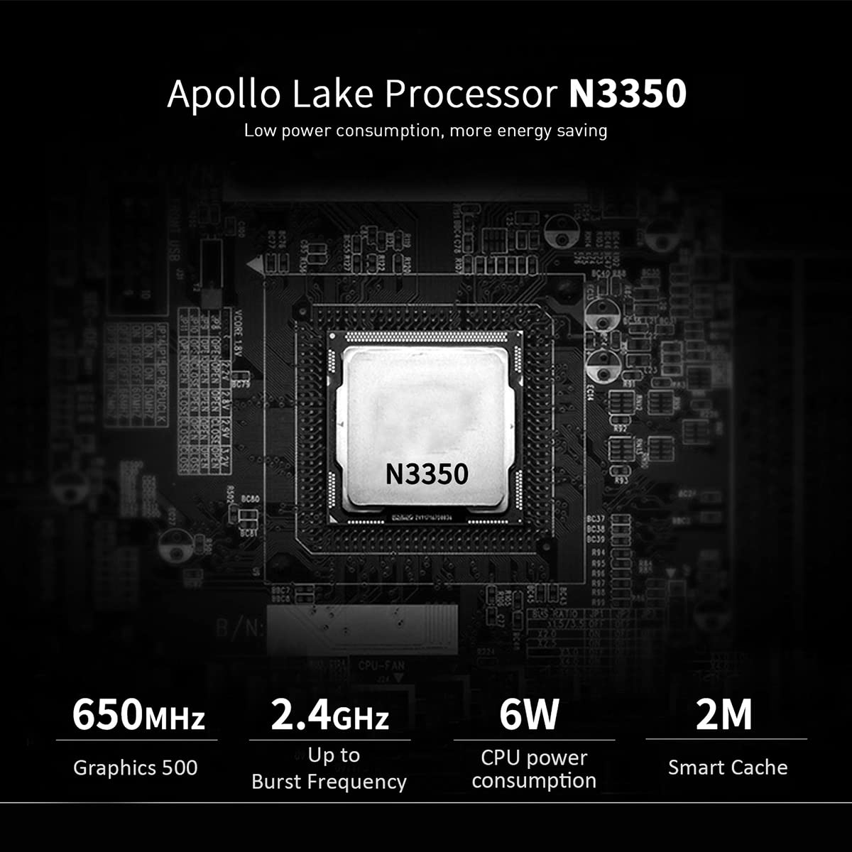 Beelink N3350 Processor (up to 2.4GHz), T4 Pro Mini PC, 4GB+64GB eMMC Mini Desktop Computer, 2.4G+5.8G WiFi, Gigabit Ethernet, BT 4.0, 4K@30Hz, Dual HDMI