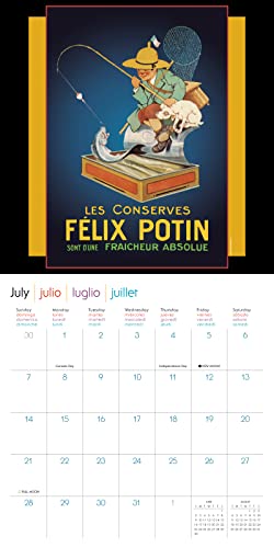 Bon Appétit 2024 Wall Calendar — Vintage Poster Art, 16-Month Cooking Calendar, 12" x 12"