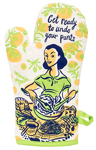 Blue Q Oven Mitt, Get Ready to Undo Your Pants. Super-Insulated Quilting, Natural-Fitting Shape, 100% Cotton