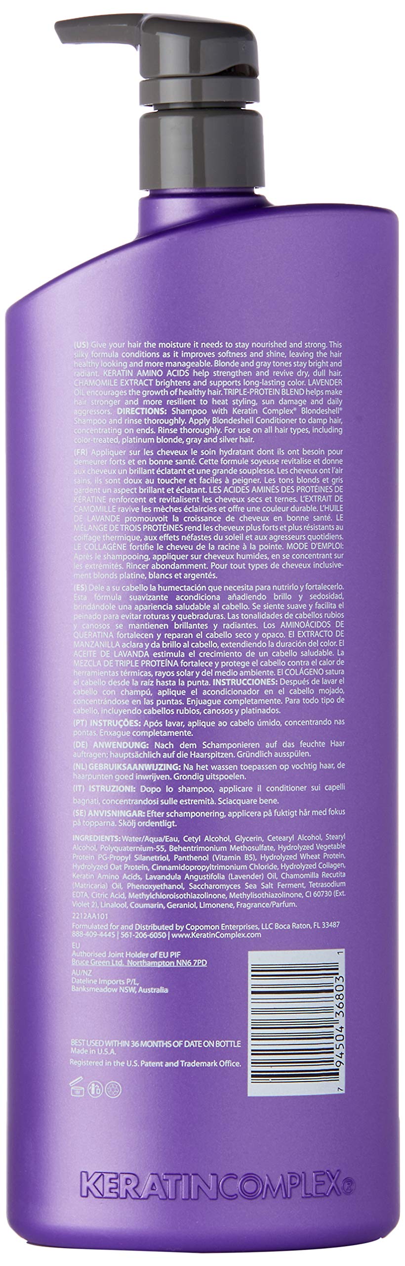 Keratin Complex Keratin Complex Blondeshell Debrass and Brighten Conditioner, 33.8 Ounce, 33.8 Ounce