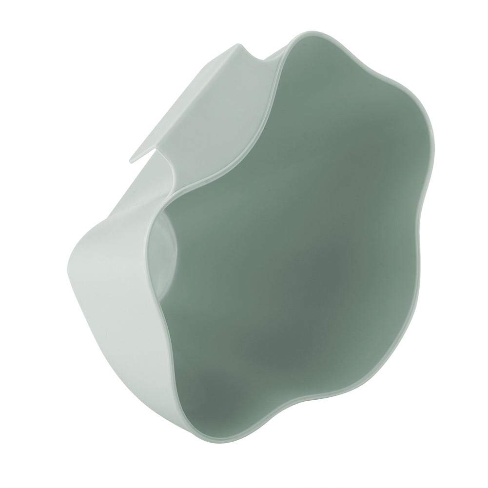Cupboard Door Hanging Mount Kitchen Trash Bin Without Lid Garbage Kitchen Cabinet Hanging Flower Shape Trash Can(Gray)