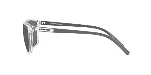 ARNETTE Unisex Sunglasses Crystal Frame, Dark Grey Mirror Silver Polarized Lenses, 58MM