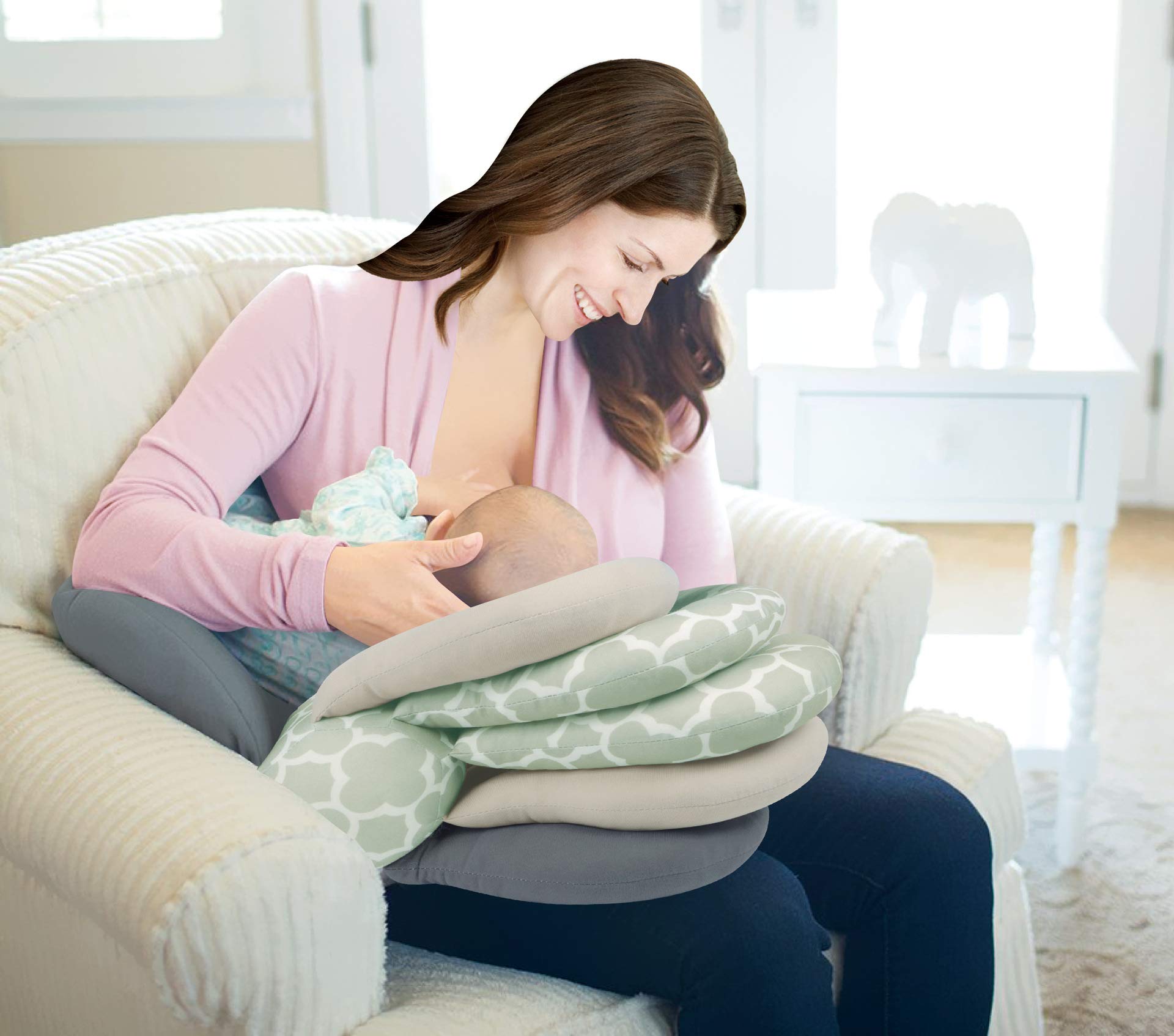 bdhjzytt Multifunctional Nursing Pillow Mother Nursing Pillow, Adjustable Height
