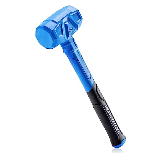 REAL STEEL Dead Blow Hammer with Carbon Steel Core Handle, Marring and Sparking Resistant, 28 Ounce (0317)