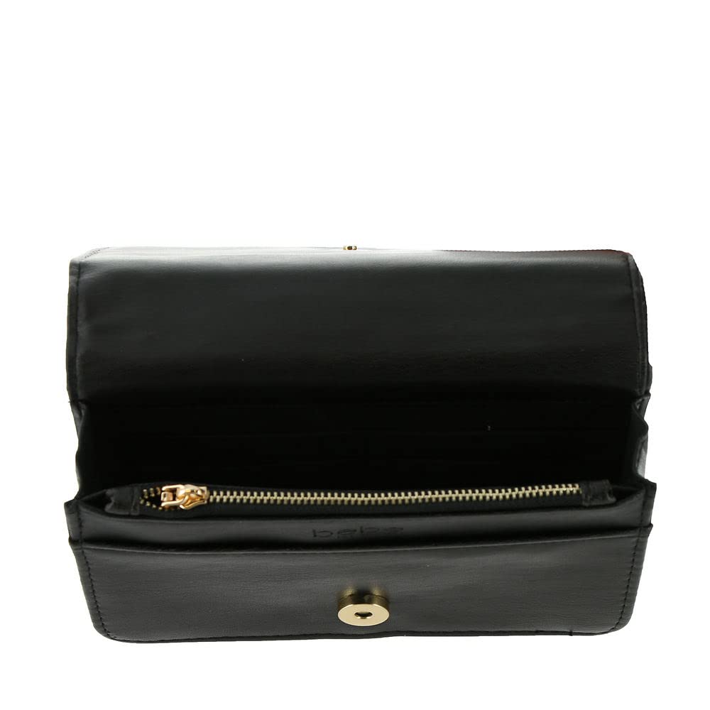 bebe Abigail Logo Top Crossbody Bag Black