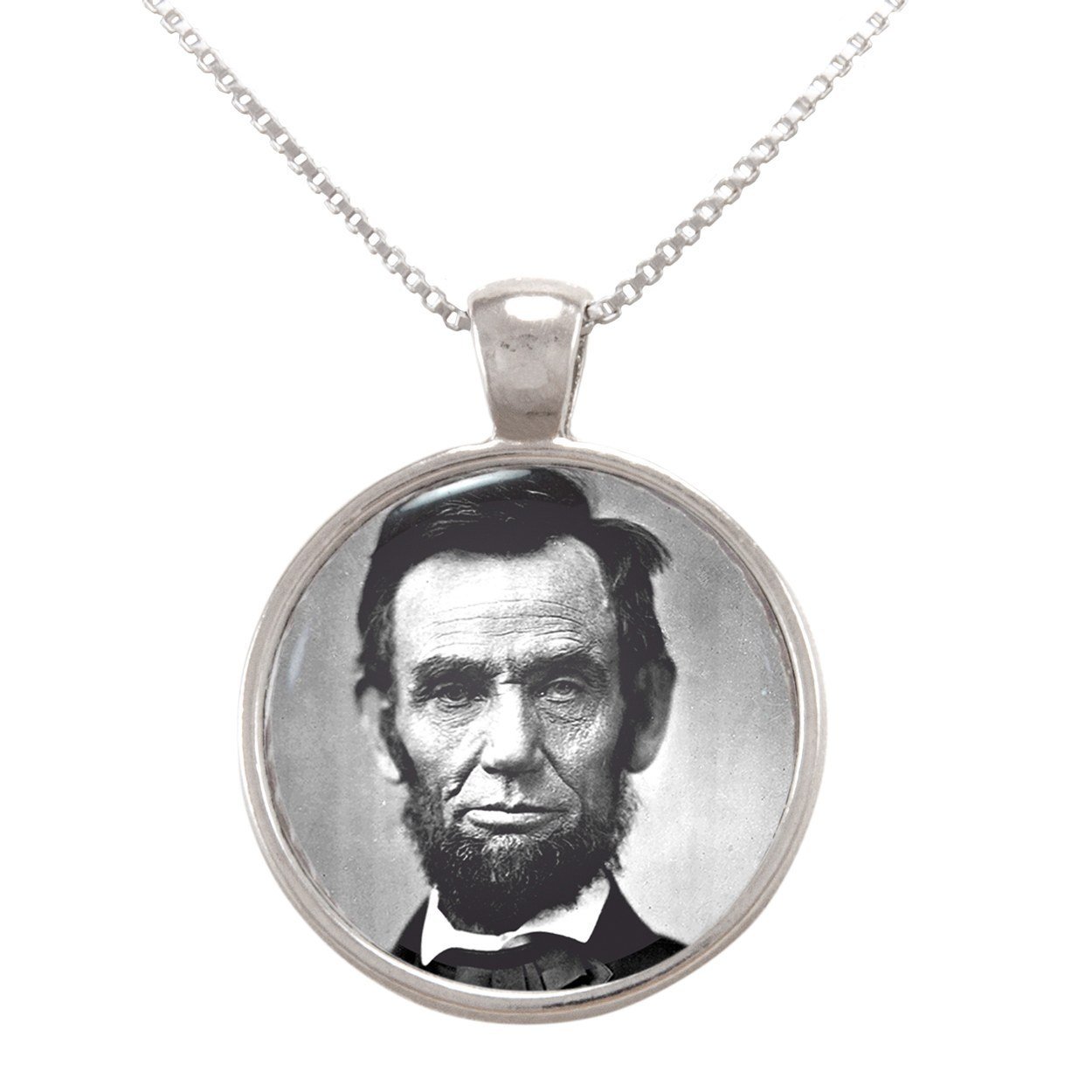 Arthwick Store US President Abraham Lincoln Political Pendant Necklace