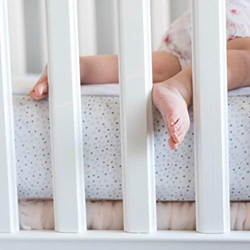QuickZip Crib Sheet Set - Faster, Safer, Easier Baby Crib Sheets - Includes White Wraparound Base & 3 Zip-On Crib Sheets – White 100% Cotton - Fits All Standard Crib Mattresses