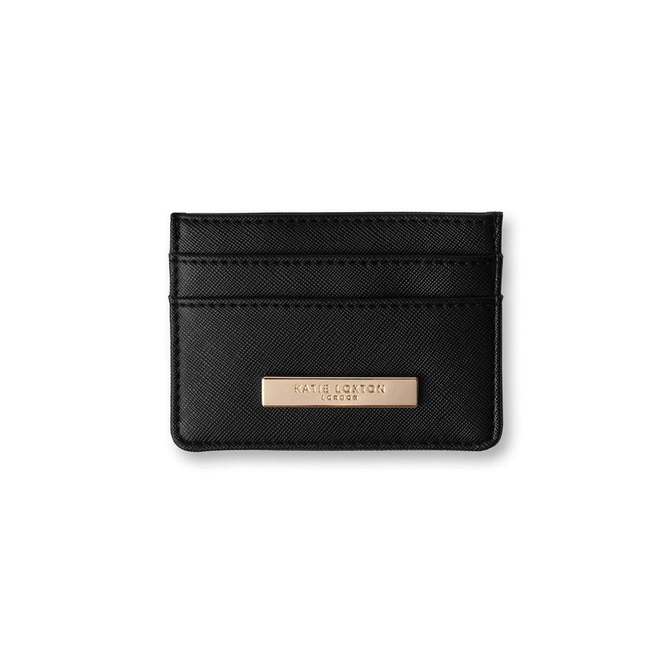 KATIE LOXTON Mega Bucks on Black Womens Small Vegan Leather Card Holder Wallet
