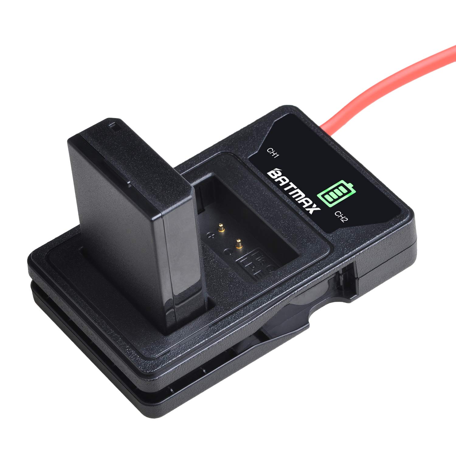 Batmax 2 Packs LP-E10 LP E10 Battery + LED Dual Built-in USB Charger with Type C Port for Canon EOS Rebel T3 T5 T6 T7, T100, EOS 4000D 2000D 1500D 1300D 1200D 1100D, Kiss X50 X70 X80 X90 Cameras