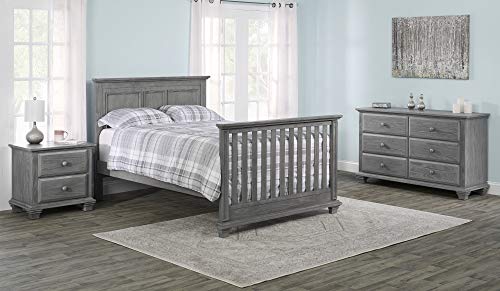 Oxford Baby Kenilworth 4-in-1 Convertible Crib, Graphite Gray, GreenGuard Gold Certified