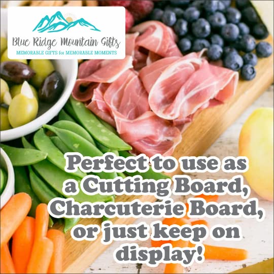 Blue Ridge Mountain Gifts Personalized Cutting Board - Laser Engraved Wooden Chopping Boards, Measurement Conversions for Counter Display and use