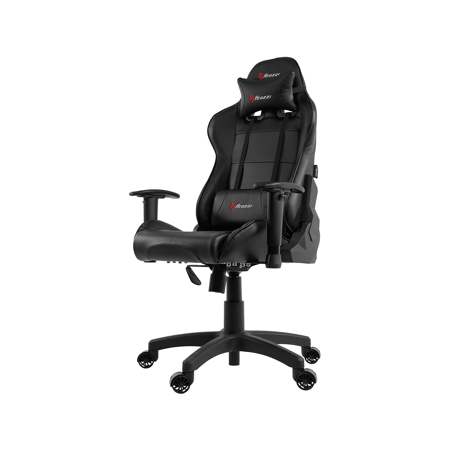 Arozzi - Verona Junior Ergonomic Computer Gaming/Office Chair with High Backrest, Recliner, Swivel, Tilt, Rocker, Adjustable Height and Adjustable Lumbar and Neck Support - Black
