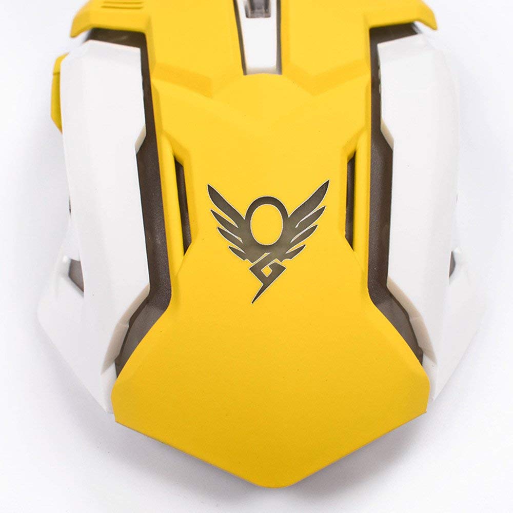 Gaming Mouse, Backlit Optical Game Mice Ergonomic USB Wired with 2400 DPI and 6 Buttons 4 Shooting for for PC& Mac E-Sports Gamers (Mercy)