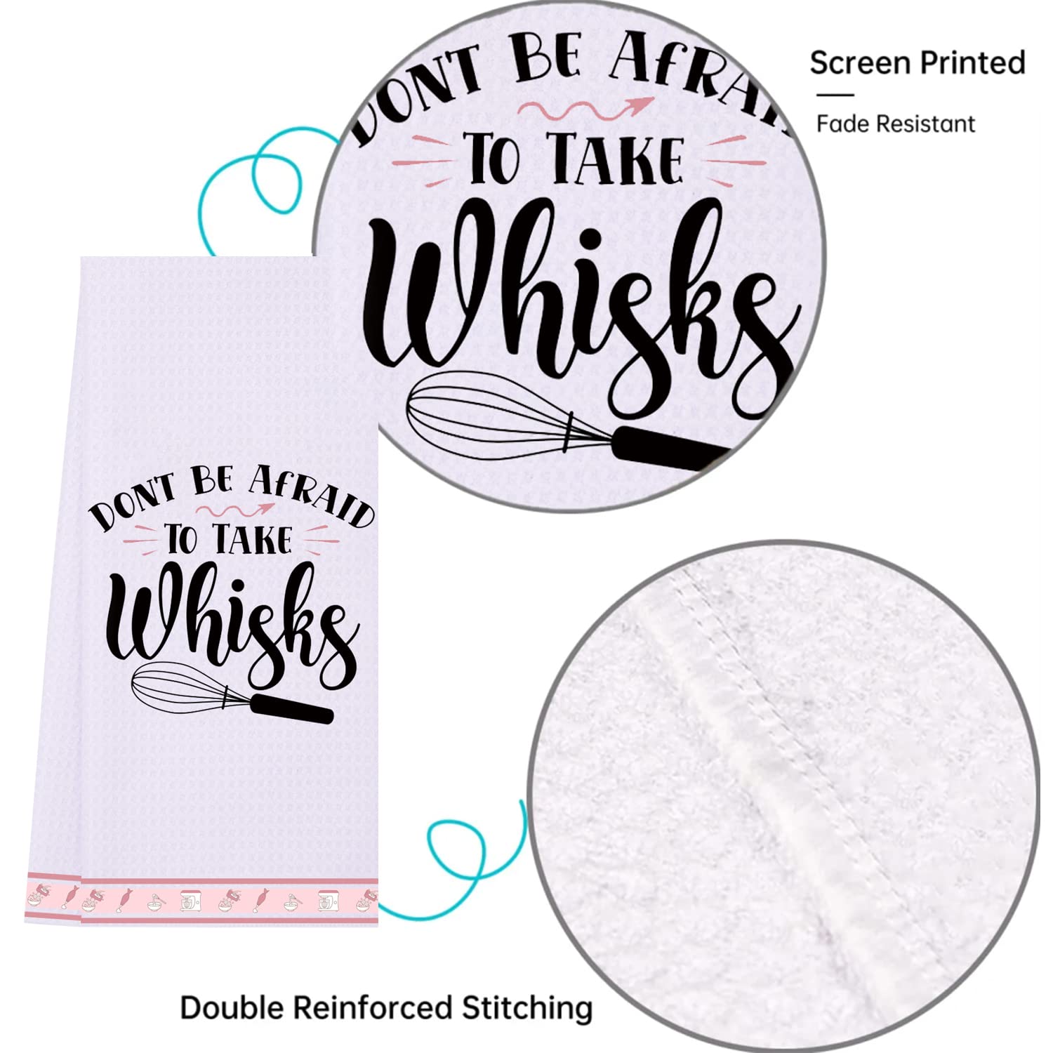 LXOMILL Funny Kitchen Towels, Baking Gifts for Women, Baker Gift, Funny Baking Cooking Towels, Baking Funny Dish Towels