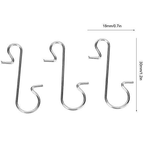 Fdit Hooks,Mini 1 Inch S Hooks, Metal Hangers Hanging Hooks Multi-Purpose Metal S-Shaped Hooks for DIY Crafts Decoration, Pack of 100(White)