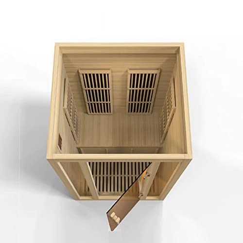 BOTARO Maxxus Saunas MX-J206-01 Seattle Carbon Far Infrared Sauna for 2 Persons, Hemlock Wood