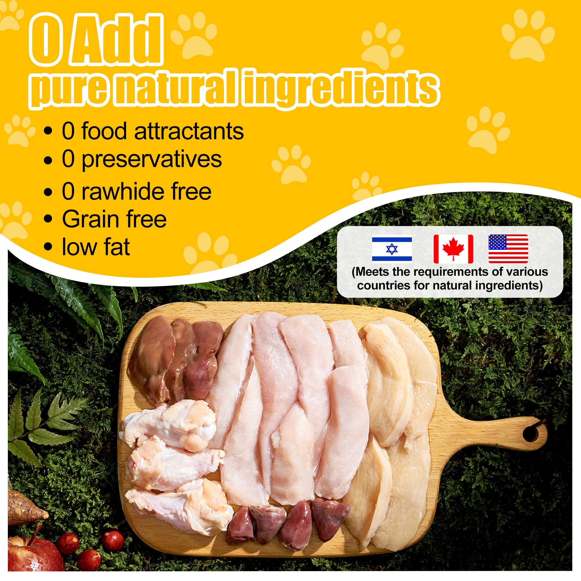 Chienmily Chicken Jerky Rings Dog Treats, Single Ingredient Natural Chews, High Protein & Grain Free Training Treats, Dog Chewy Training Snacks for Small Medium Large Dogs, 11.6 oz