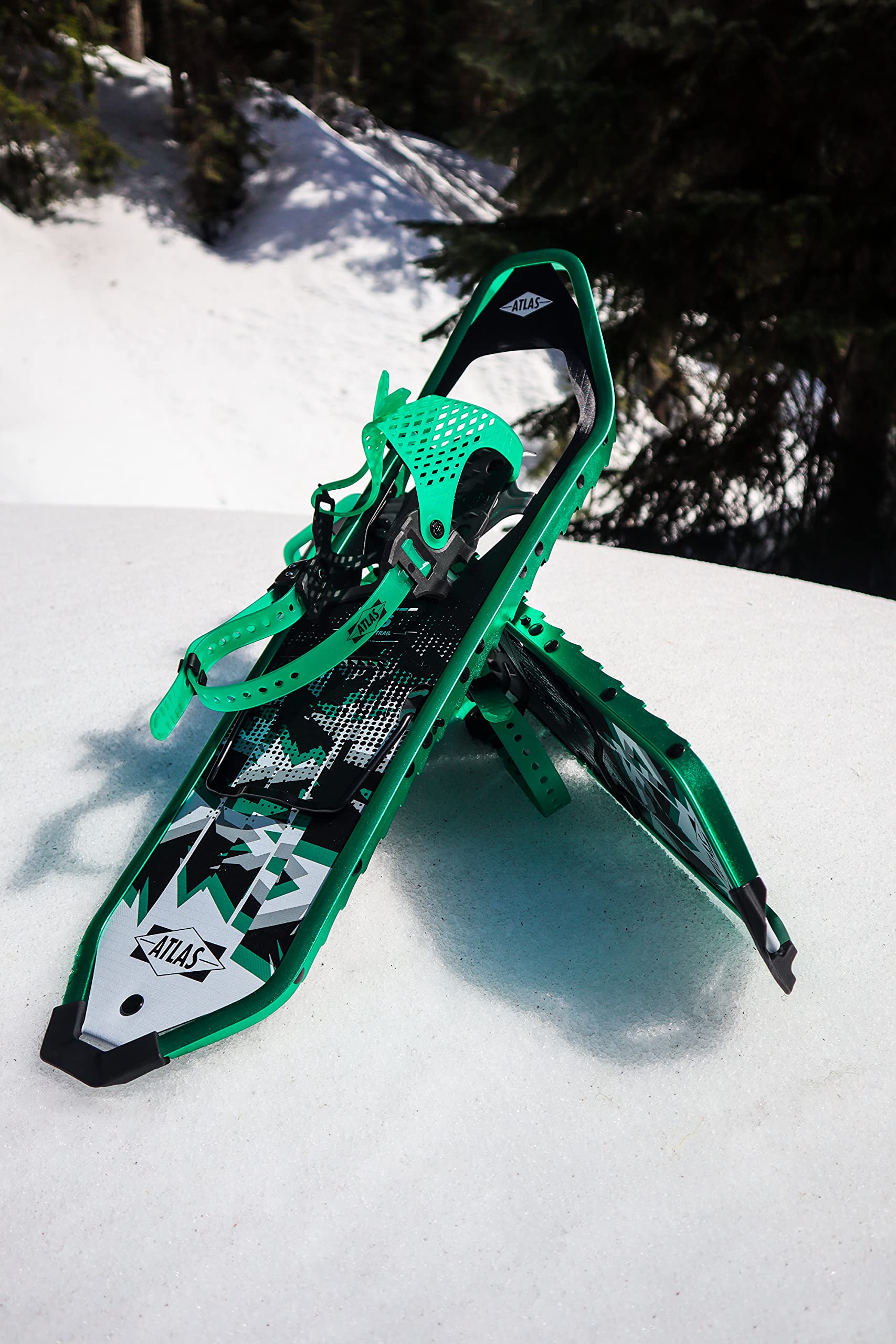 Atlas Snowshoes Mens Range-Trail Snowshoe, Green, 30