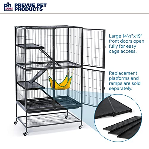 Prevue Pet Products 485 Feisty Ferret Home with Stand, Black Hammertone