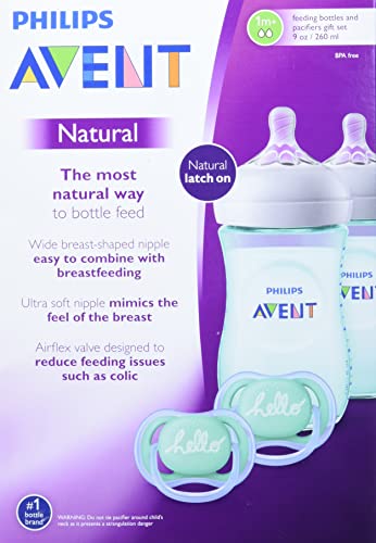 Philips Avent Natural Baby Bottle Teal Gift Set SCD113/24