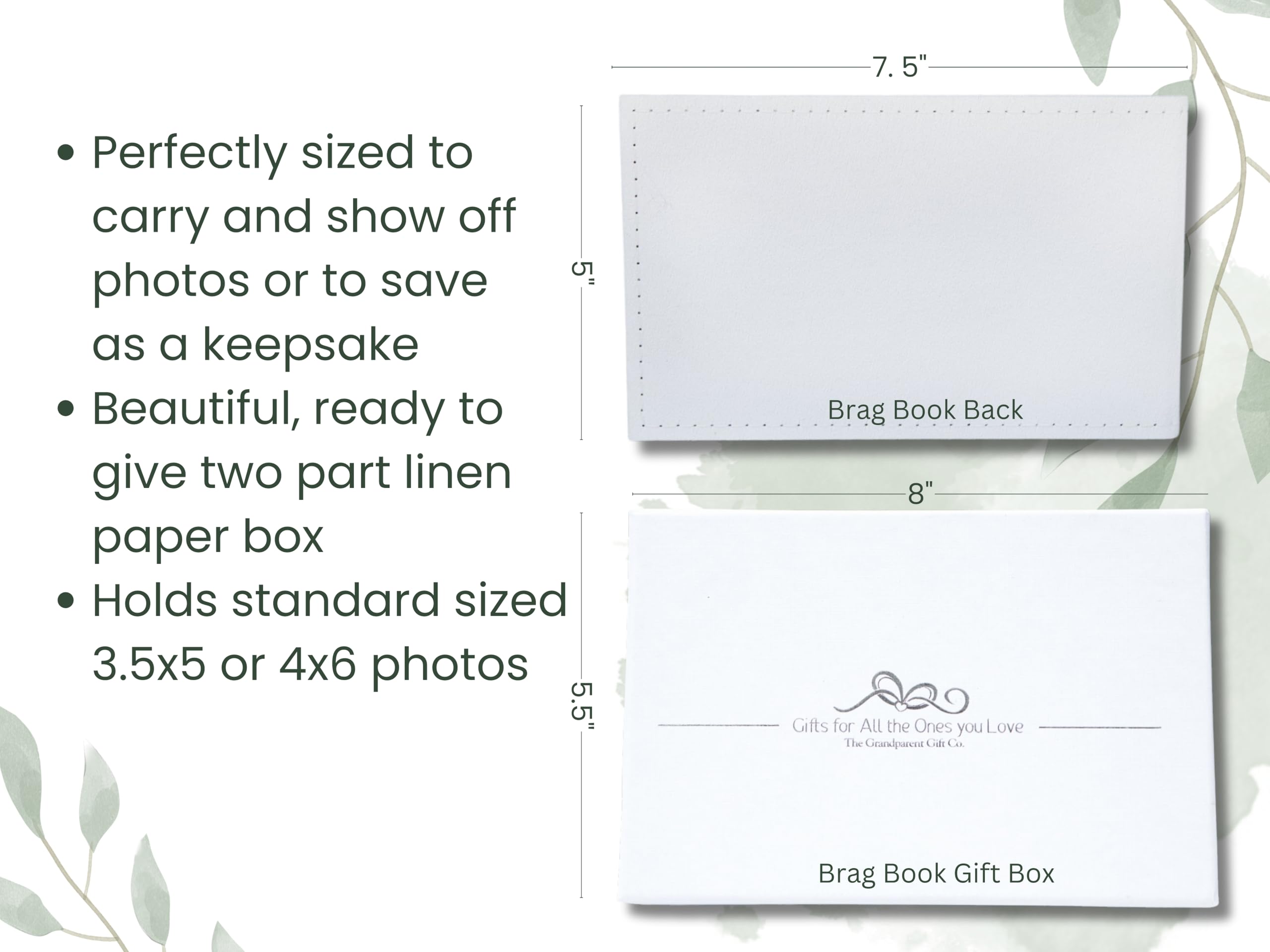 Grandparent Gift Co. First Grandchild Brag Book or Photo Album for New Grandparents