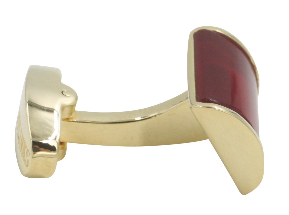 AUSCUFFLINKS 40th Anniversary Ruby Wedding Gift Husband | Cufflinks Gold Edge Red Cuff Links