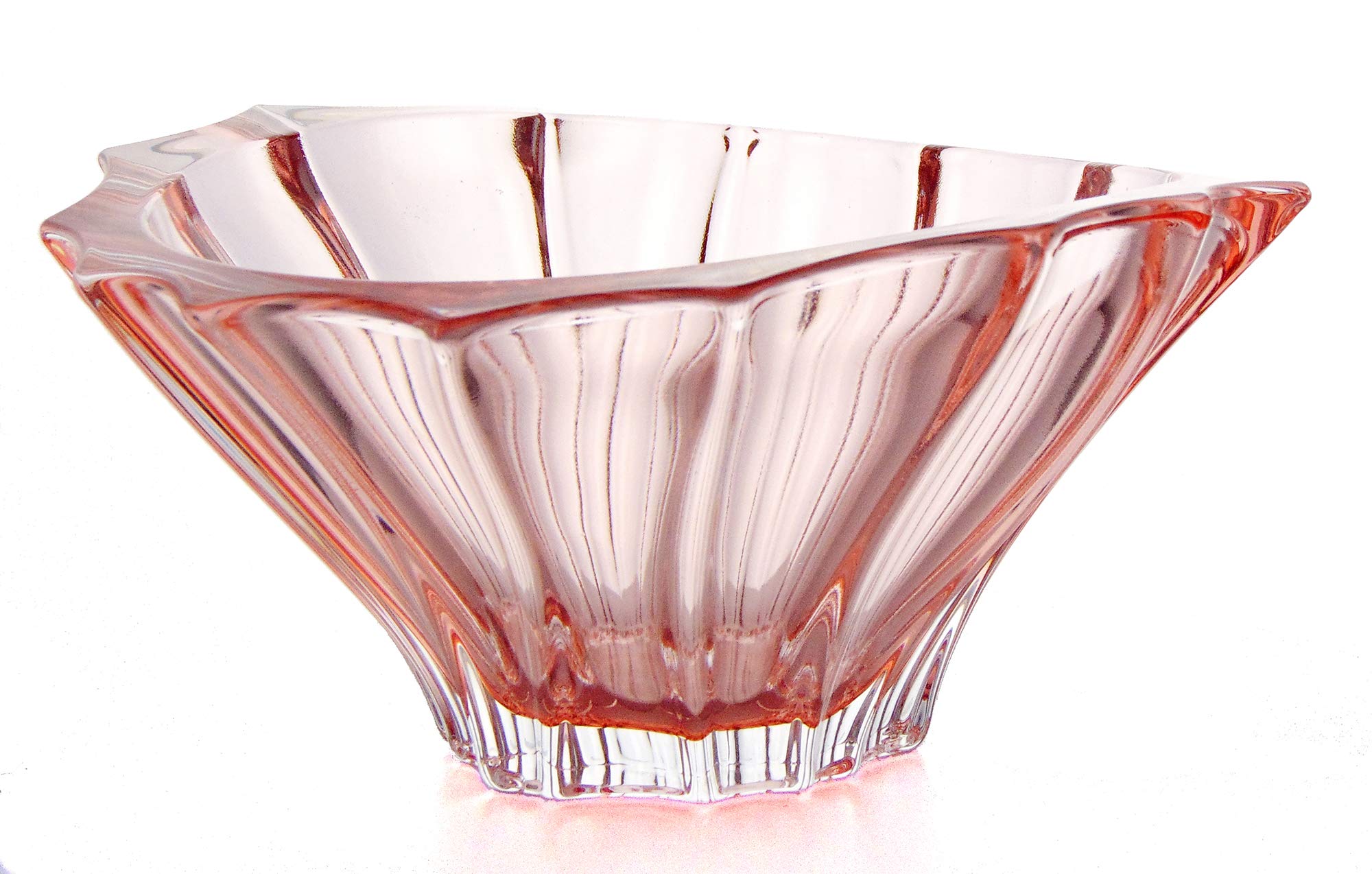 Bohemian Crystal AU52294, 8.8" Plantica Candy Bowl, Pink Bohemian Fruit Bowl, Ice Cream Bowl