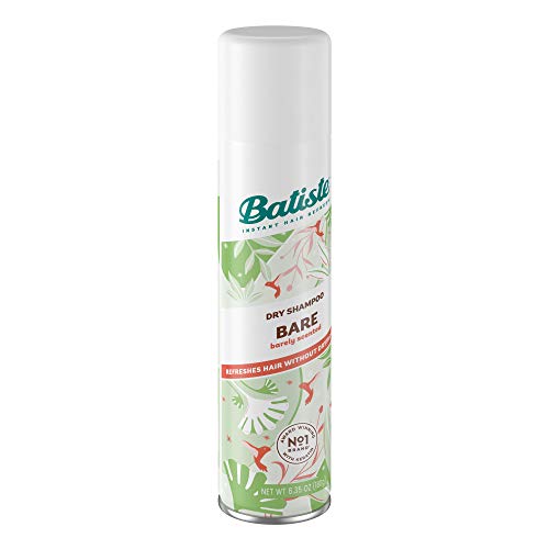 Batiste Dry Shampoo, Bare Fragrance, Refresh Hair and Absorb Oil Between Washes, Waterless Shampoo for Added Hair Texture and Body, Dry Shampoo Bottle 6.35 Oz(Pack of 1)