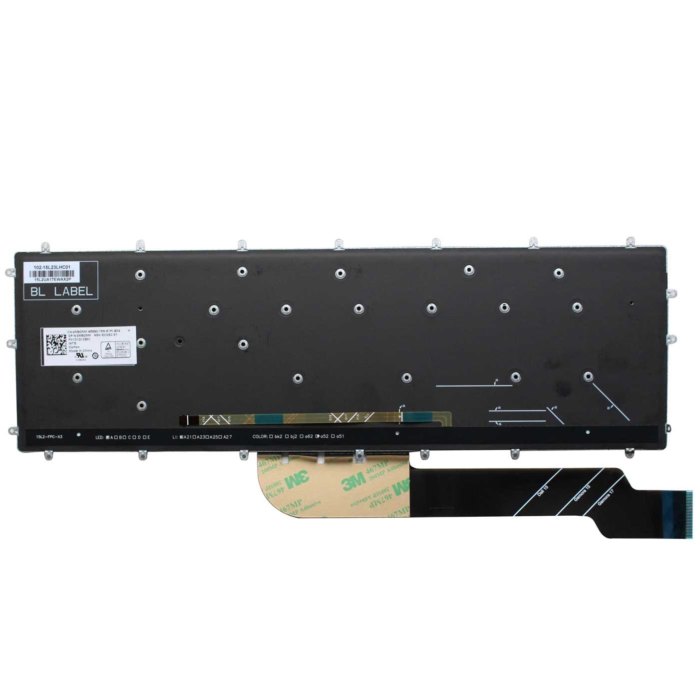 AUTENS Replacement US Keyboard for Dell Inspiron 3579 3583 3779 5565 5567 5570 5575 5587 7566 7567 7577 7588 5765 5767 5770 5775 7773 7778 7779 Laptop No Frame (White Backlight)