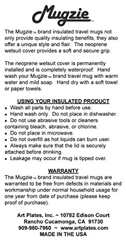 Mugzie brand 20-Ounce Travel Mug with Insulated Wetsuit Cover - Eagle with Flag