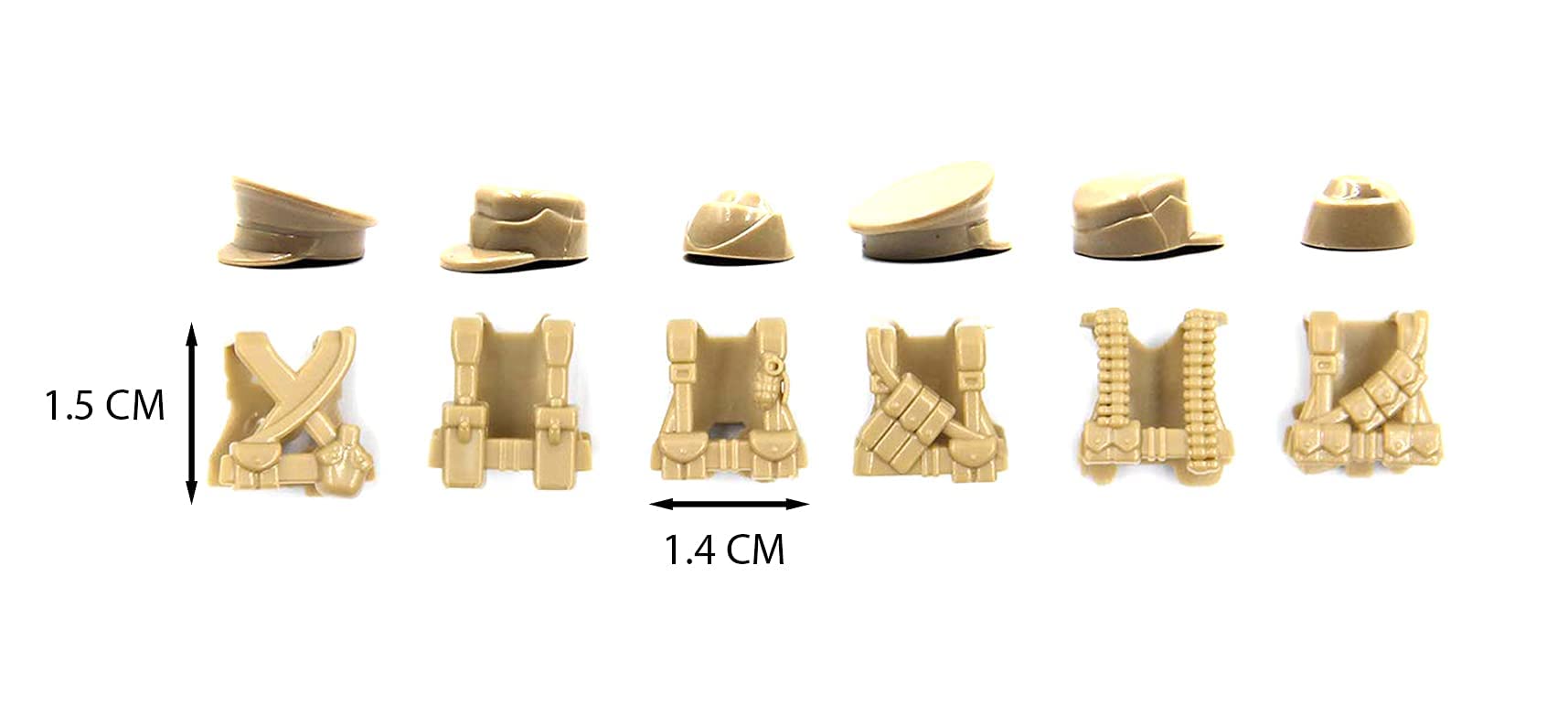 MAGMA BRICK War Equipment, Sandbag and Weapon in World War II Compatible Building Block Figures