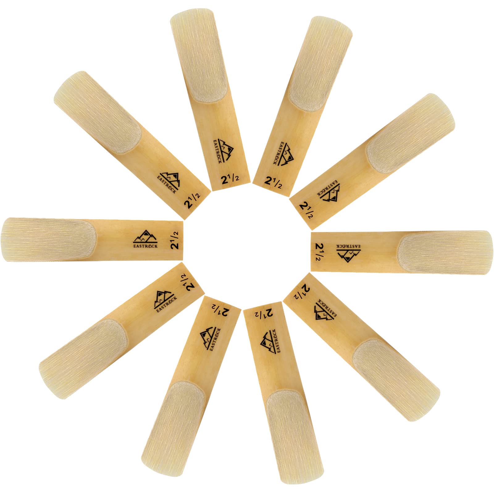 EastRock Saxophone Reeds 2.0/2.5/3.0 for Alto Saxophone Strength 2.5-10 Pack