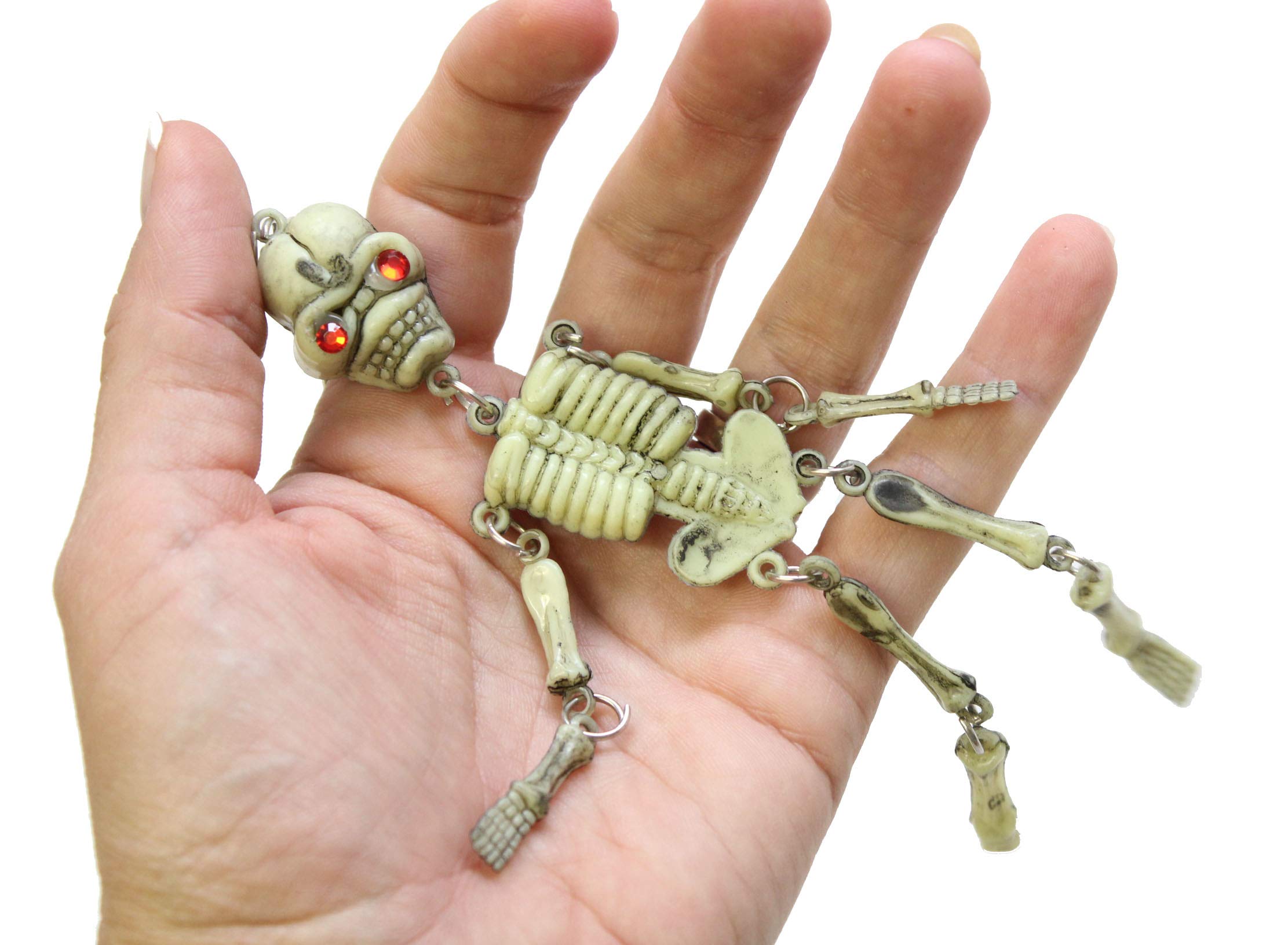 Curious Minds Busy Bags Bulk 24 Skeleton Keychains - Fidget Set for Doctors and Medical Professionals - Halloween Novelty Goodie Bag Filler Trick or Treat (2 DOZEN)