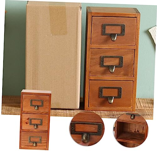 BESTOYARD 1pc Box Storage Box toiletry organizer stacking storage bins storage drawers jewelery organizer storage pull out drawers toiletry containers Wood desk multipurpose office