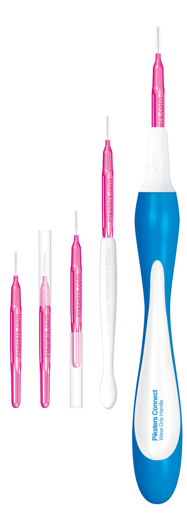 Piksters Interdental Brushes, 40 pk, Size 00, Interdental Tooth Brush for Extremely Tight Gaps, Gum Soft Bristles for Plaque Removal, Safe for Braces