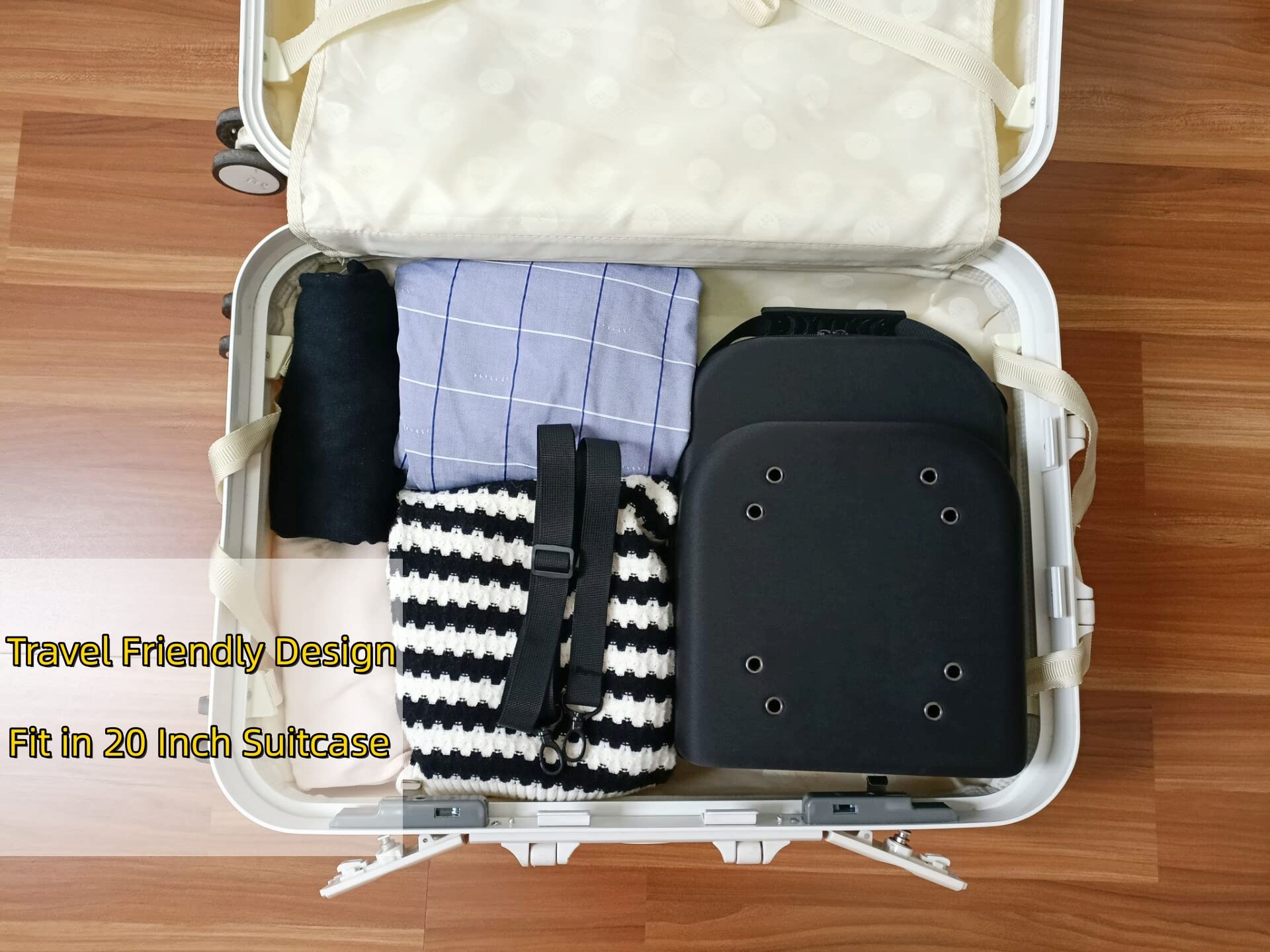 Sanseenia Hat Case for Travel, Hat Storage for Baseball Caps, Caps Carrier with Carry Handle & Shoulder Strap, Baseball Cap Organizer Holder for 6 Hats, Perfect for Traveling and Home Storage