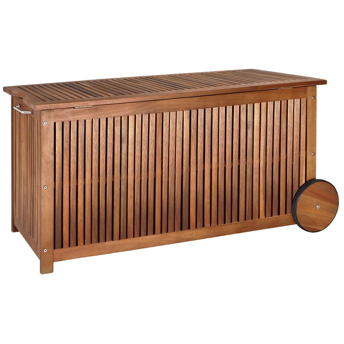 cucunuĀ® Outdoor Storage Box 65 Gallon | 24x36x24 Inches Large Wooden Portable Deck Box & Outdoor Container for Patio Garden Pool Yard & Accessories
