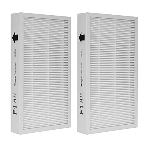 Hichoryer F1 Filter Allergen Reduction, Replacement Filter Compatible with Filtrete C01 T02 Room Air Purifier FAP-C01-F1 and FAP-T02-F1,2 Pack