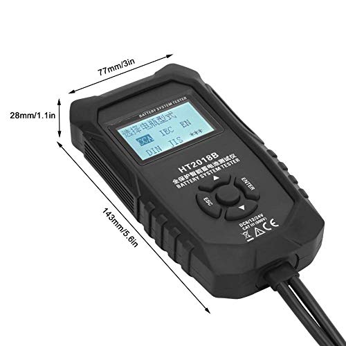 Battery Tester HT2018B Digital Car Battery Load Tester Automotive Battery Charging Test Analyzer 6V/12V/24V with LCD Display