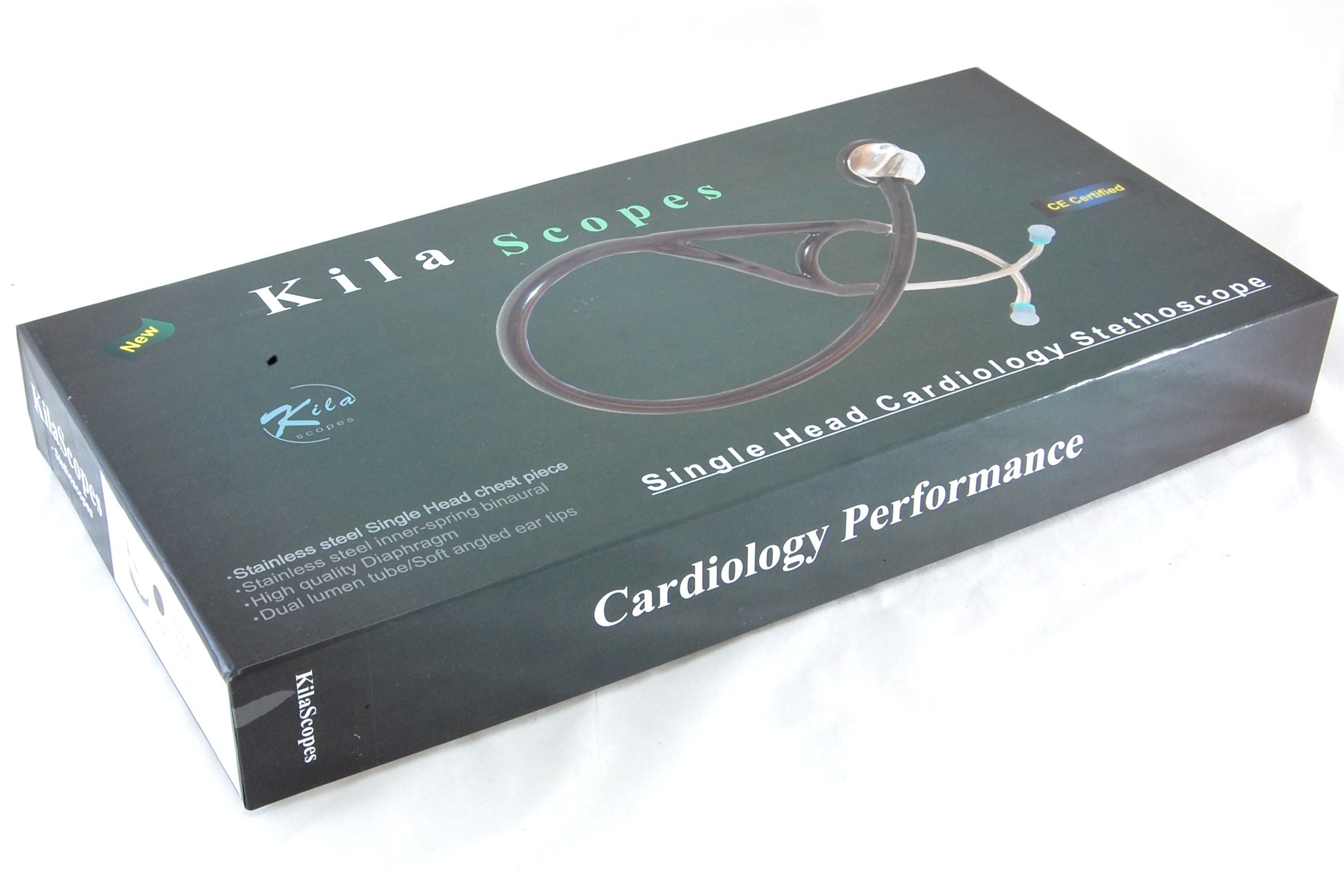 Kila Scopes Specialist Stethoscope - Professional Single Head Cardiology & Diagnostic Stethoscope for Doctors and Nurses - with Accessories, K870 Black