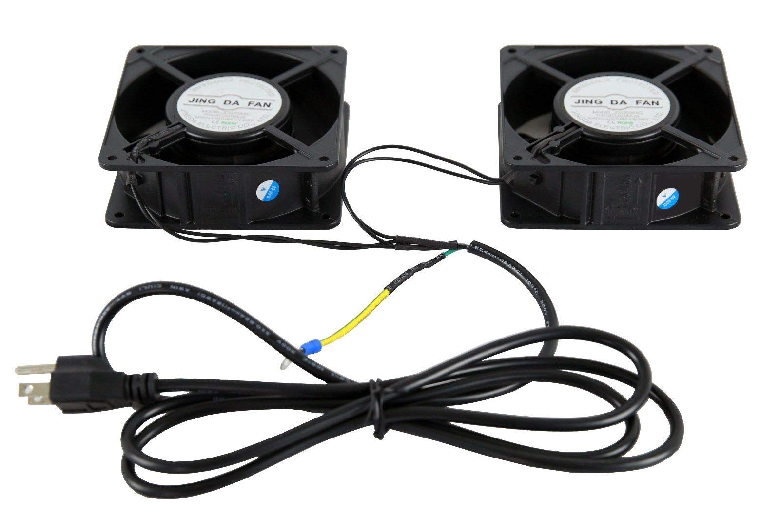 RAISING ELECTRONICS Server Cooling Cabinet Fan 110V Rack Mount 2 Pieces